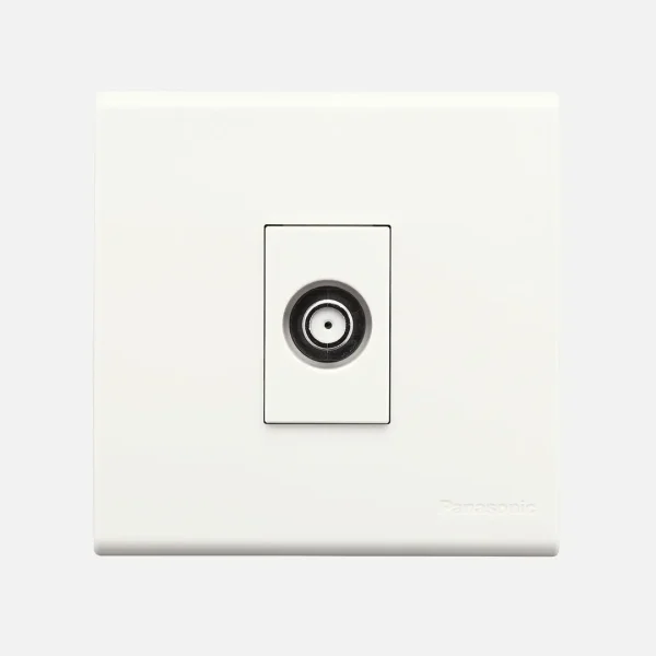 Full Color Wide Series Accessories 1-Gang 1-Device TV Socket F Type with Plate, Full Set ...